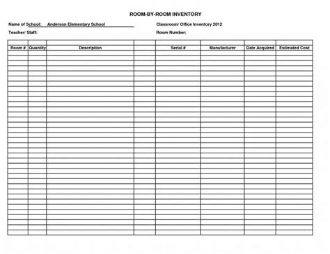 Clothing Store Inventory Template