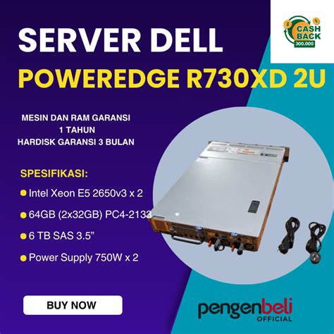 Jual Server Dell Poweredge R730xd 2u Intel Xeon E5 2650v3 X 2 Ram