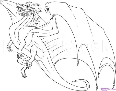 How To Draw A Flying Dragon Drawing Step By Step By Dawn Dragoart