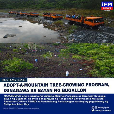 Adopt A Mountain Tree Growing Program Isinagawa Sa Bayan Ng Bugallon