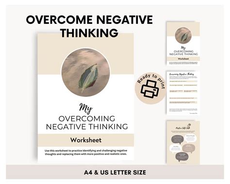 Overcome Negative Thinking Worksheets Personal Growth Therapy