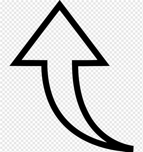 흰색 화살표 포인터 검정 흑백 문자 삼각형 선 영역 각도 지역 화살 Png Pngwing