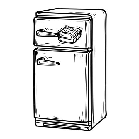 Premium Vector Hand Drawn Outline Illustration Vector Of Refrigerator