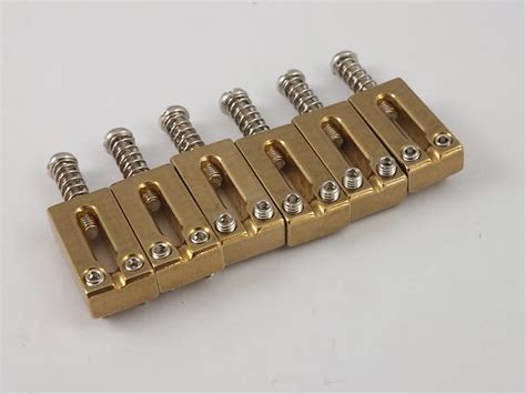 Brass Stratocaster Bridge Saddle Set 525mm String Spacing Reverb