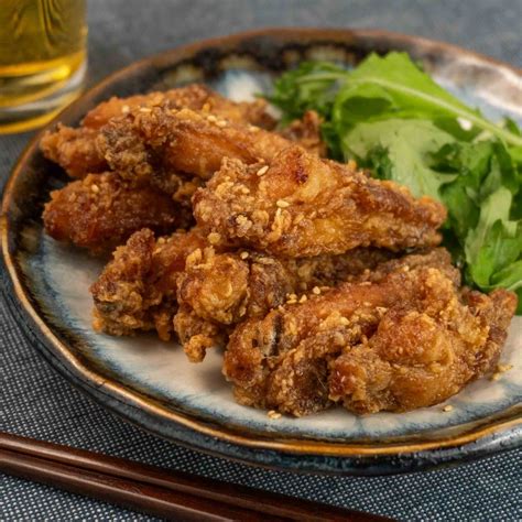 Fried Chicken Wing Flats Karaage 8 Pieces 180g Edible Portion 100