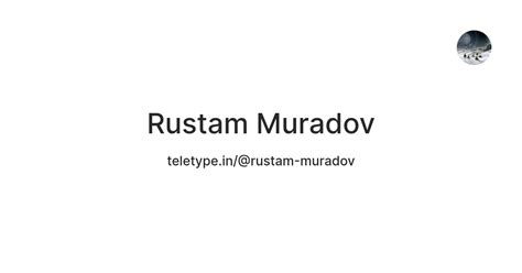 Rustam Muradov — Teletype