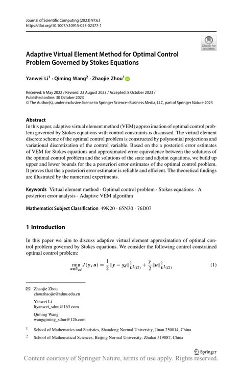 Adaptive Virtual Element Method For Optimal Control Problem Governed By Stokes Equations