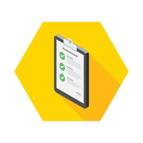 Checklist Isometric Left View Icon Vector Isometric Flat Style Vector