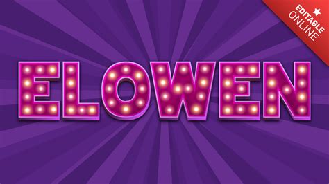 Elowen Circus Marquee Font Text Effect Generator