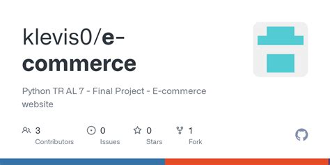 GitHub Klevis E Commerce Python TR AL Final Project E Commerce Website