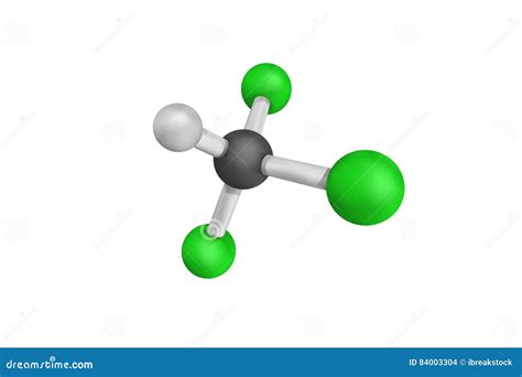 Struktur 3d Des Chloroforms Oder Trichloromethane Ein Farbloses Stock