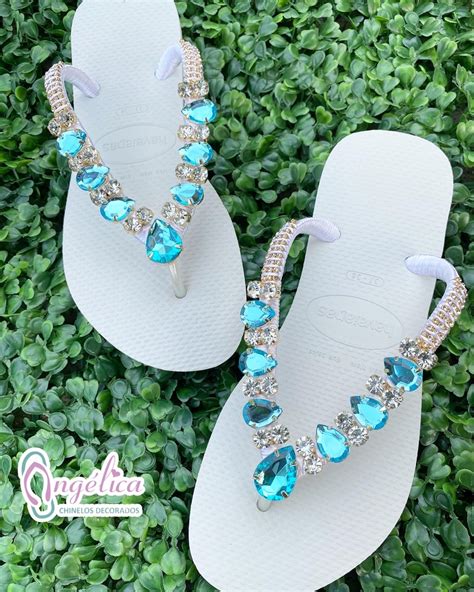 Slim Pedras Luxo Angelica Chinelos Decorados