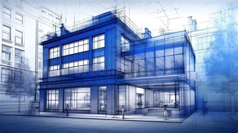 Visual Representation Of The Architectural Plans And Construction Stock