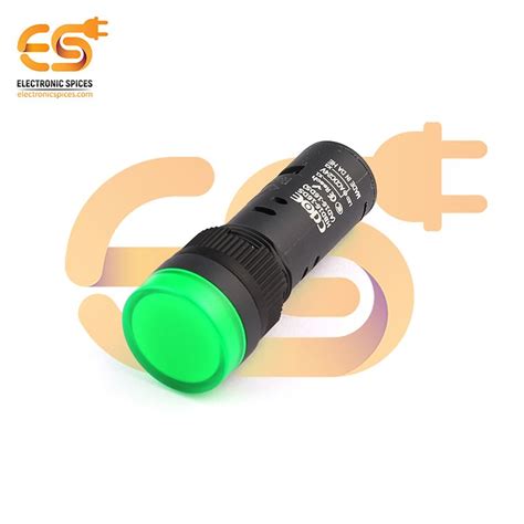 24v Green Indicator Light 16mm Diameter Ip40 Not Waterproof