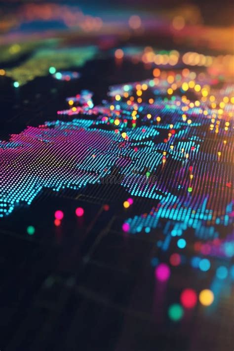 Cybernetic Shopping Data Visualization Stock Illustration