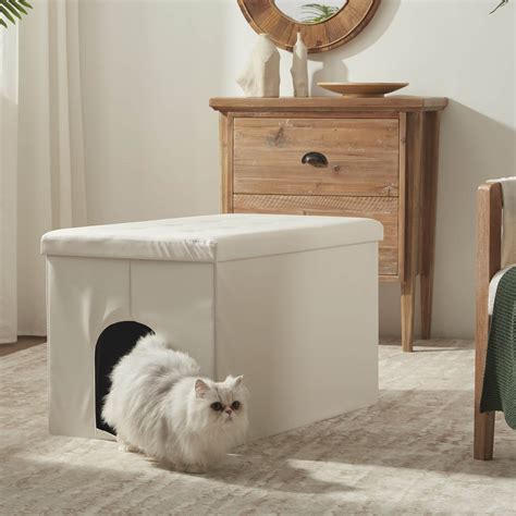 Meexpaws Hidden Cat Litter Box Enclosure Furniture Stylish