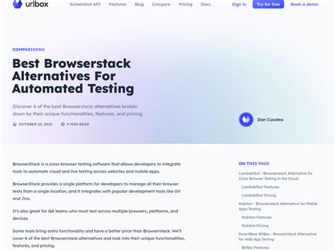 Best Browserstack Alternatives For Automated Testing Urlbox