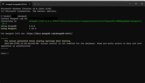 mongodb shell kurulumu veritabaniveritabani