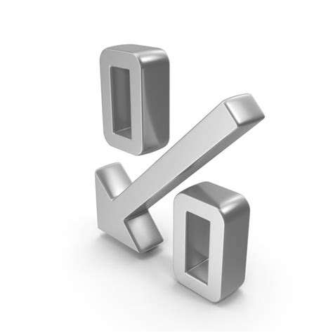 Silver Percentage Decrease Symbol 3d Incl Silver And Decrease Envato