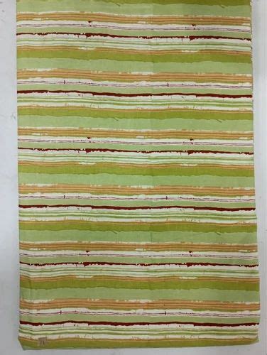 Cambric Hand Block Printed Cotton Stripe Fabric Exporter Multicolour At Rs 100 Meter In Jaipur