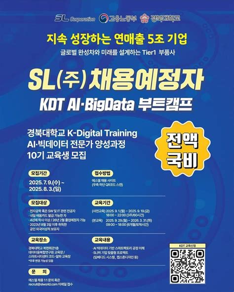 Sl주채용예정자 Kdt Aibigdata 부트캠프 공모전 대외활동 링커리어