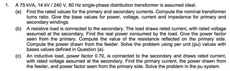 Solved Could You Please Explain How To Solve Per Unit Chegg Com
