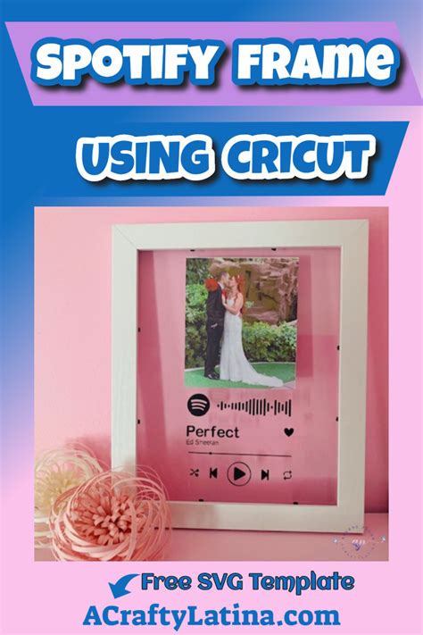 Spotify Art Glass Frame With Cricut Template Provided Cricut Craft