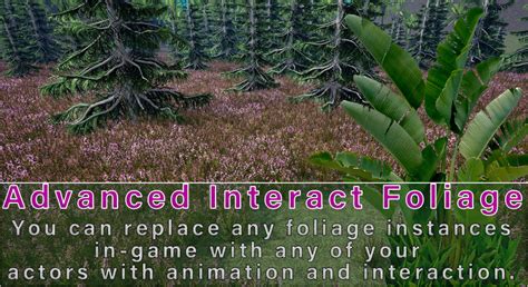 advanced interact foliage in code plugins ue marketplace