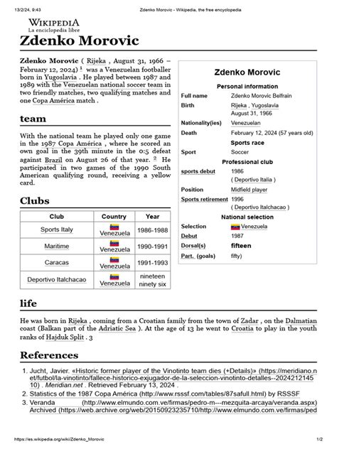 Zdenko Morovic Wikipedia The Free Encyclopedia Pdf Association