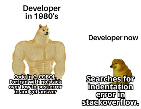 Developers In 1980s Vs Now R Programmerhumor