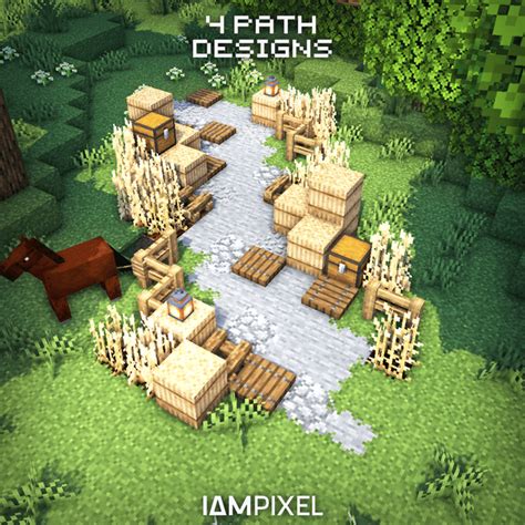 4 Detailed Path Designs Detailcraft Minecraft Designs Minecraft