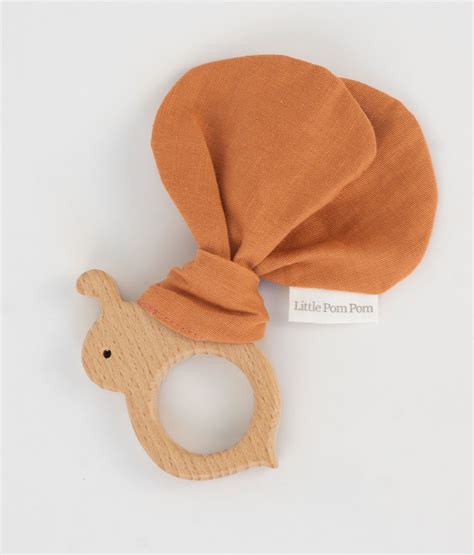 Wooden Teether Bee Little Pompom