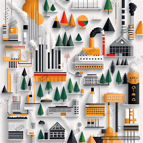 Ai创作图工业设计城市景观 工业设计市容 卡通工厂素材 工业与城市 城市剪纸 白色剪纸城市 工厂插画 工业设计景观 现代工业背景素材 工厂海报 山水工业城市 轻工业素材 制造业插画 3d立体