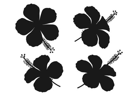 Hawaiian Flower Silhouette Vector Art Icons And Graphics For Free