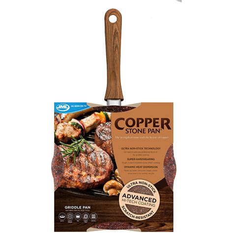 Jml Copper Stone Non Stick Griddle Pan Wilko