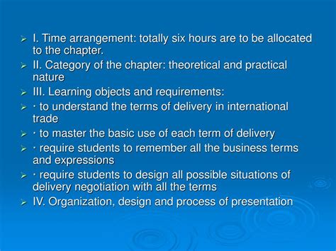 Ppt Chapter Two Terms Of Delivery Powerpoint Presentation Free