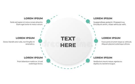 vector design of circle infographic template with 6 stages or steps and