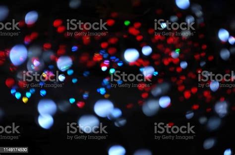 Blurred Led Screen Closeup Glowing Threads In A Color Spectrum On A