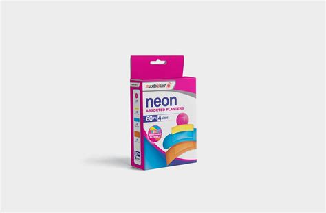 Masterplast Neon Assorted Plasters 60pk 4 Sizes Global Brands