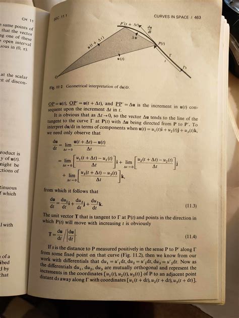 Calculus Derivative Of A Postion Vector Of A Point P That Moves Along