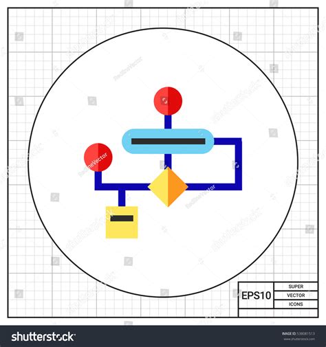 Algorithm Flowchart Icon Stock Vector Royalty Free Shutterstock