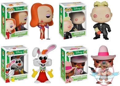Pop Disney Who Framed Roger Rabbit Set Of Vinyl By Funko Man Of Action Figures