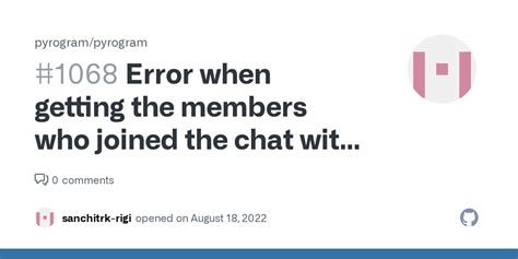 error when getting the members who joined the chat with the invite link
