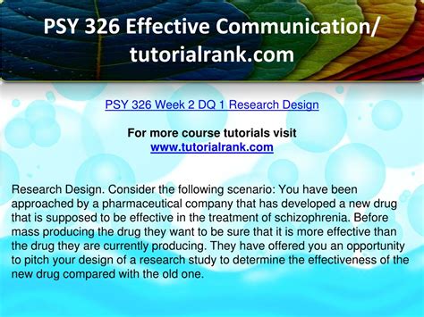 Ppt Psy 326 Effective Communication Powerpoint