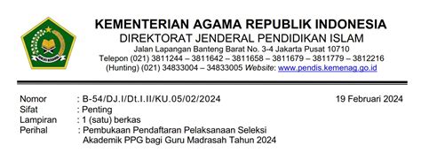 Pembukaan Pendaftaran Pelaksanaan Seleksi Akademik PPG Bagi Guru Madrasah Tahun