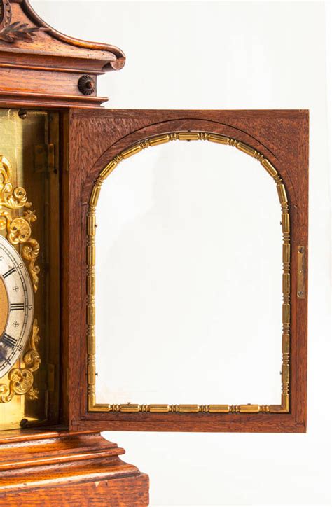 Fancy Oak Bracket Clock 1890 Original Winterhalder And Hofmeier English Market 4608124694