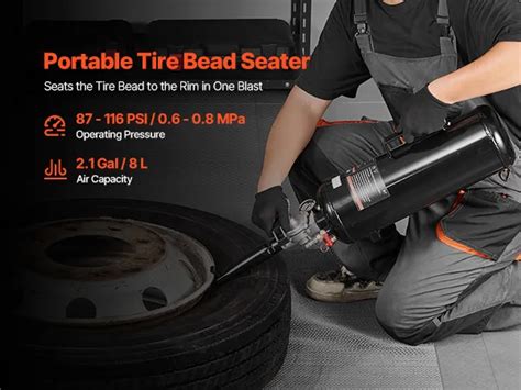 Vevor Portable Tire Bead Seater 21 Gal 8 L Air Bead Blaster