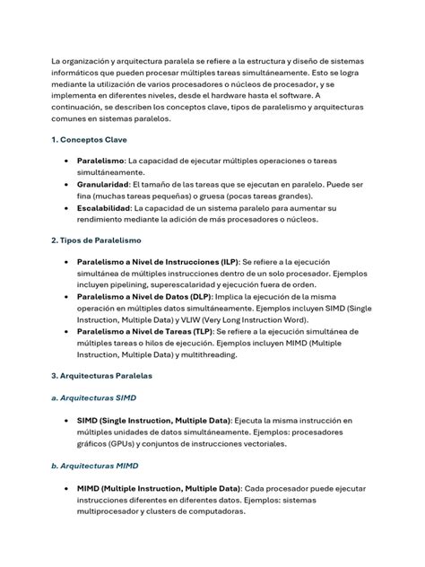 Organización Y Arquitectura Paralela Descargar Gratis Pdf Unidad