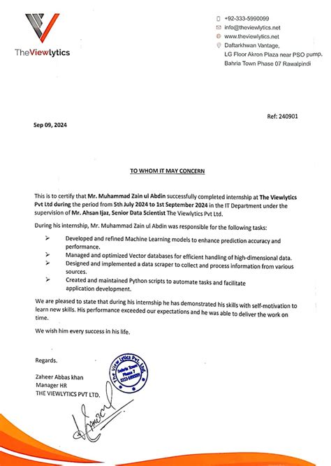 Muhammad Zain Ul Abdin On Linkedin Datascience Machinelearning Python Internship Ai