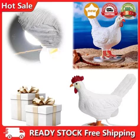 Chicken Egg Lamp Funny Chicken Lamp Lifelike Led Egg Lamp 3d Chicken Table Lamp £1055 Picclick Uk